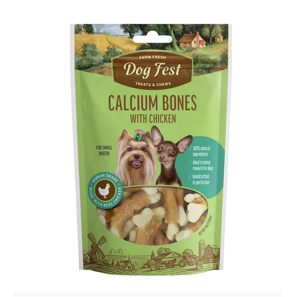 Dog Fest Huesitos de Calcio con Pollo snack para perro - Huellas del Valle